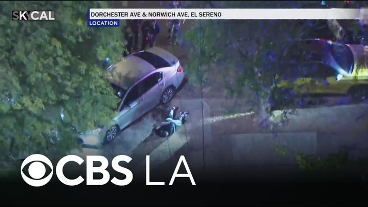 Allegedly armed suspect surrenders to LAPD officers after pursuit in El ...