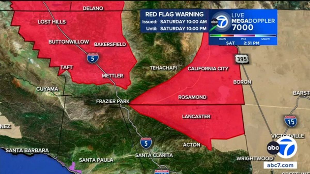 Parts of SoCal face elevated fire danger amid high winds; red flag and ...