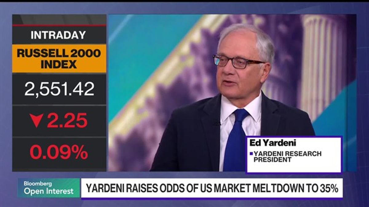 Yardeni Sees Increased Risk of a Sharp Market Selloff Due to Iran War ...
