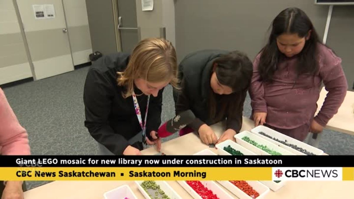 Brick-tastic: LEGO mosaic under construction for new Saskatoon library ...