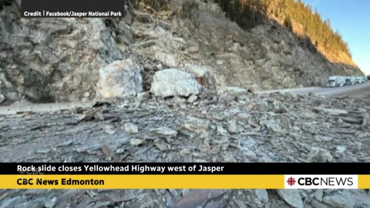 Rock slide closes Yellowhead Highway west of Jasper | Haystack News