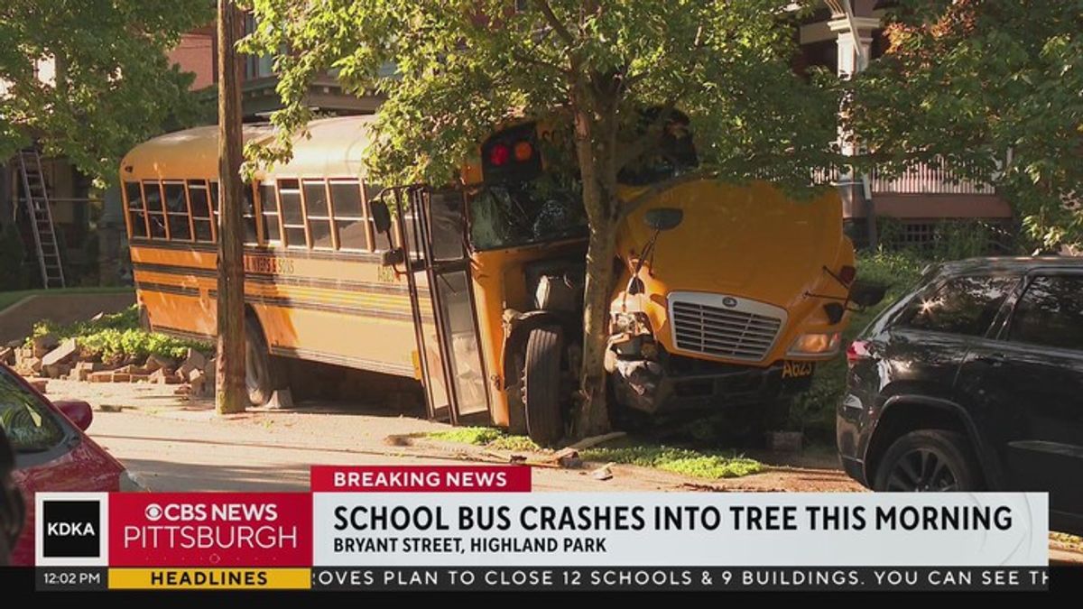 School bus crashes into tree in Highland Park | Haystack News