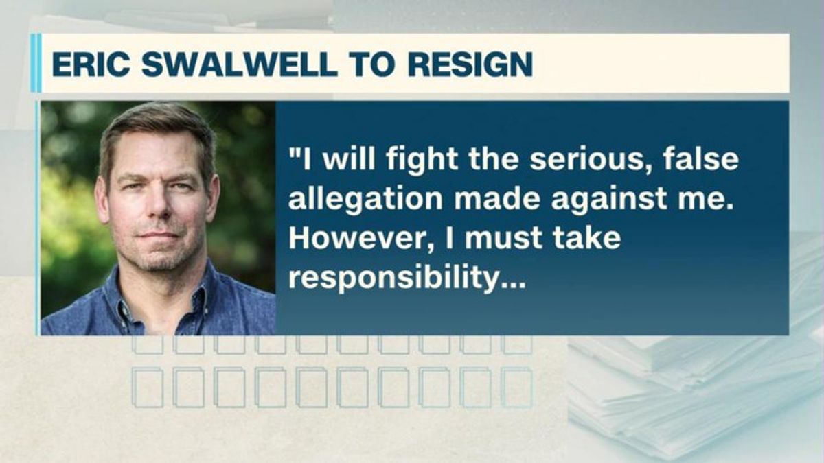 Eric Swalwell resigns from Congress following sexual assault allegation ...