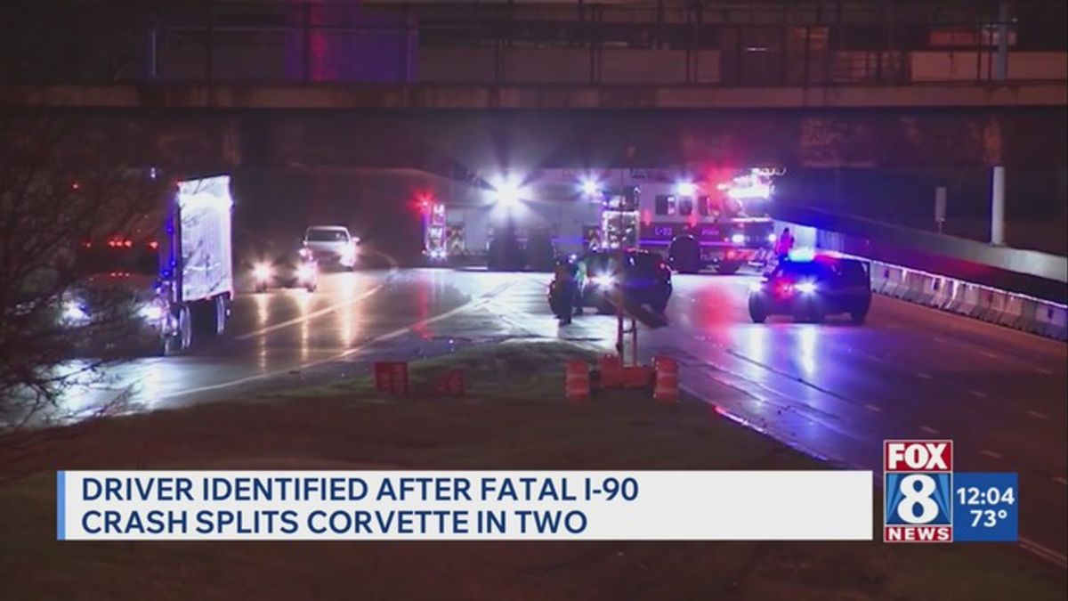 Driver identified after fatal I-90 crash splits Corvette in two ...
