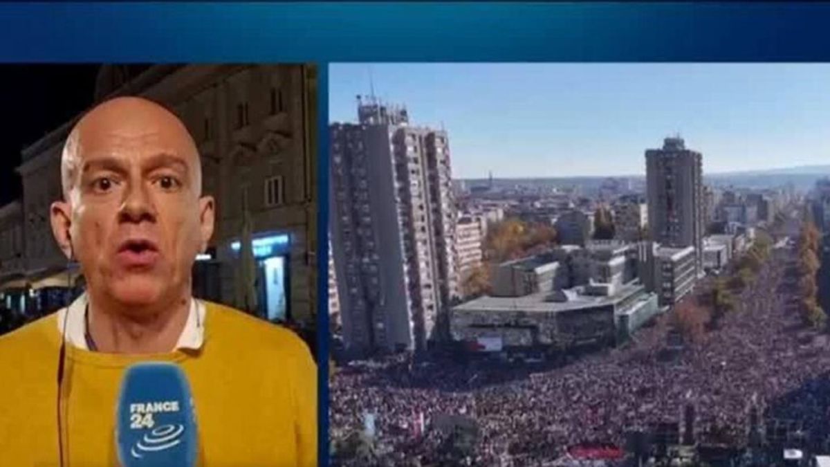 'Seas of people': Huge crowds rally in Novi Sad to mark train station ...