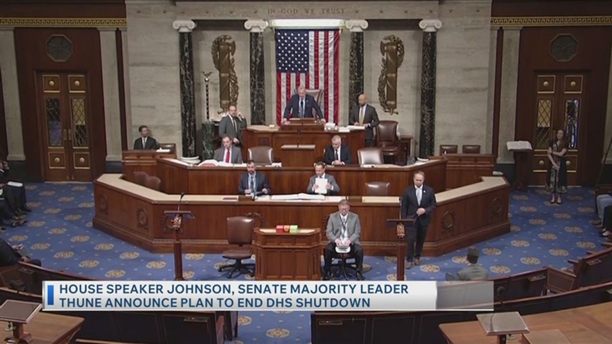 House Speaker Johnson, Senate Majority Leader Thune announces plan to ...