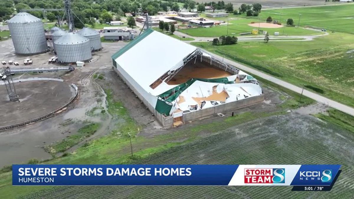 Homes damaged, power poles snapped in southern Iowa town of Humeston ...