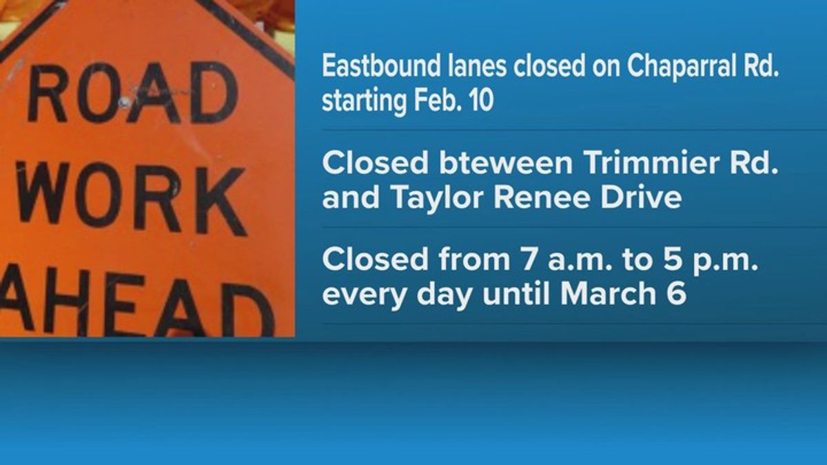 Killeen Road Closure: Chaparral Road eastbound lane shut down for month ...
