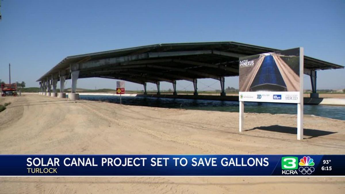 Turlock solar canal project aims to save water, generate energy ...