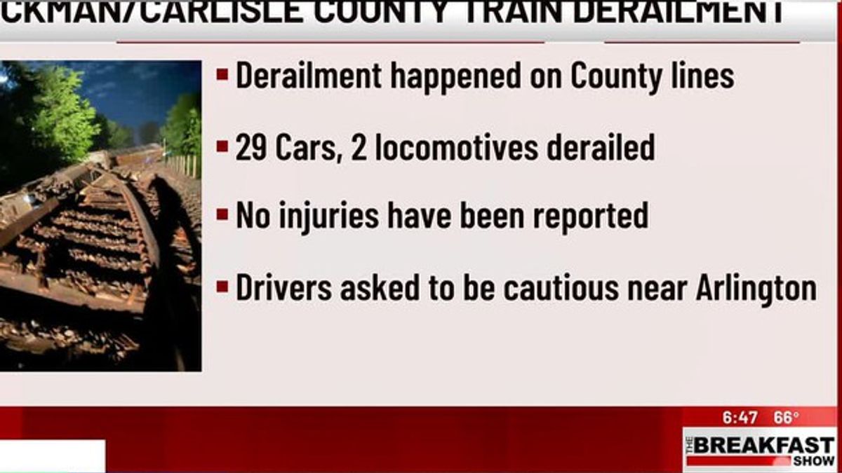 Train derailment along Hickman-Carlisle County line | Haystack News
