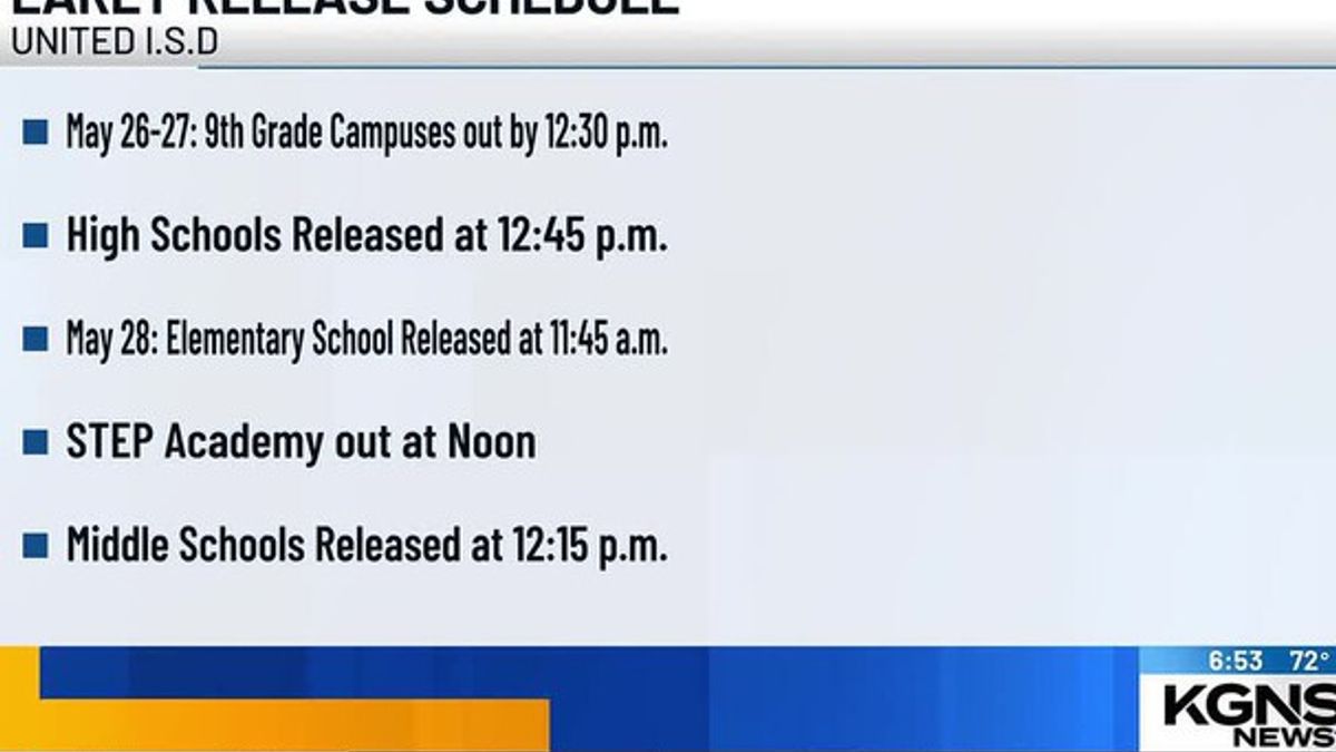 UISD School Release Schedule | Haystack News