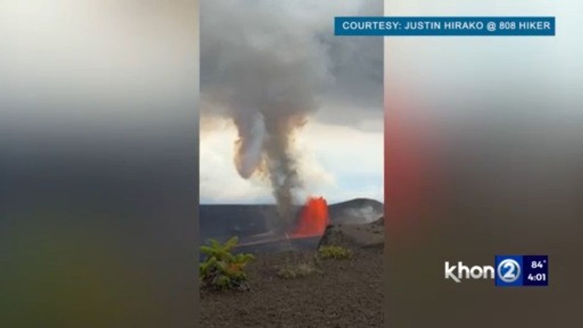Volcanic whirlwind spotted at Kīlauea | Haystack News
