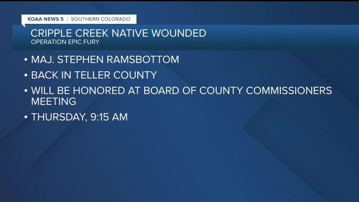 Officials plans to honor Cripple Creek native injured during Operation ...