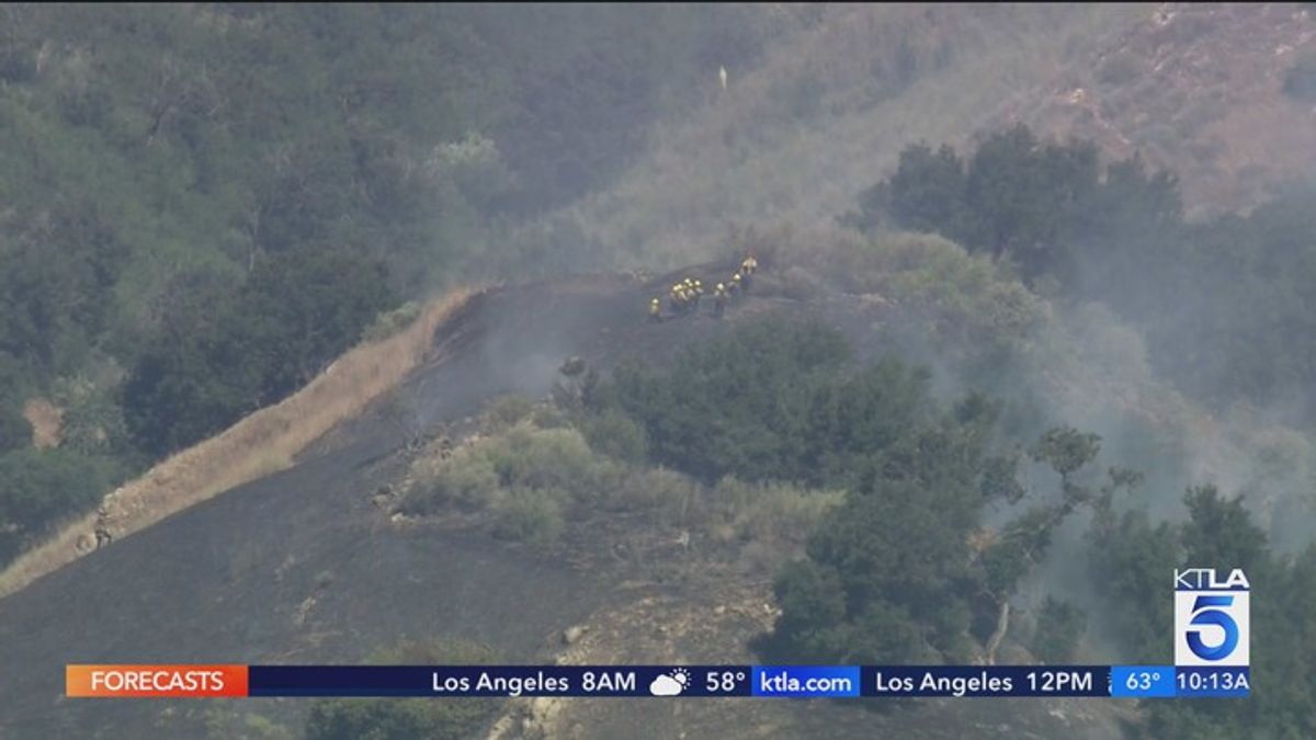 Brush fire burning near Malibu Canyon Road in Calabasas | Haystack News