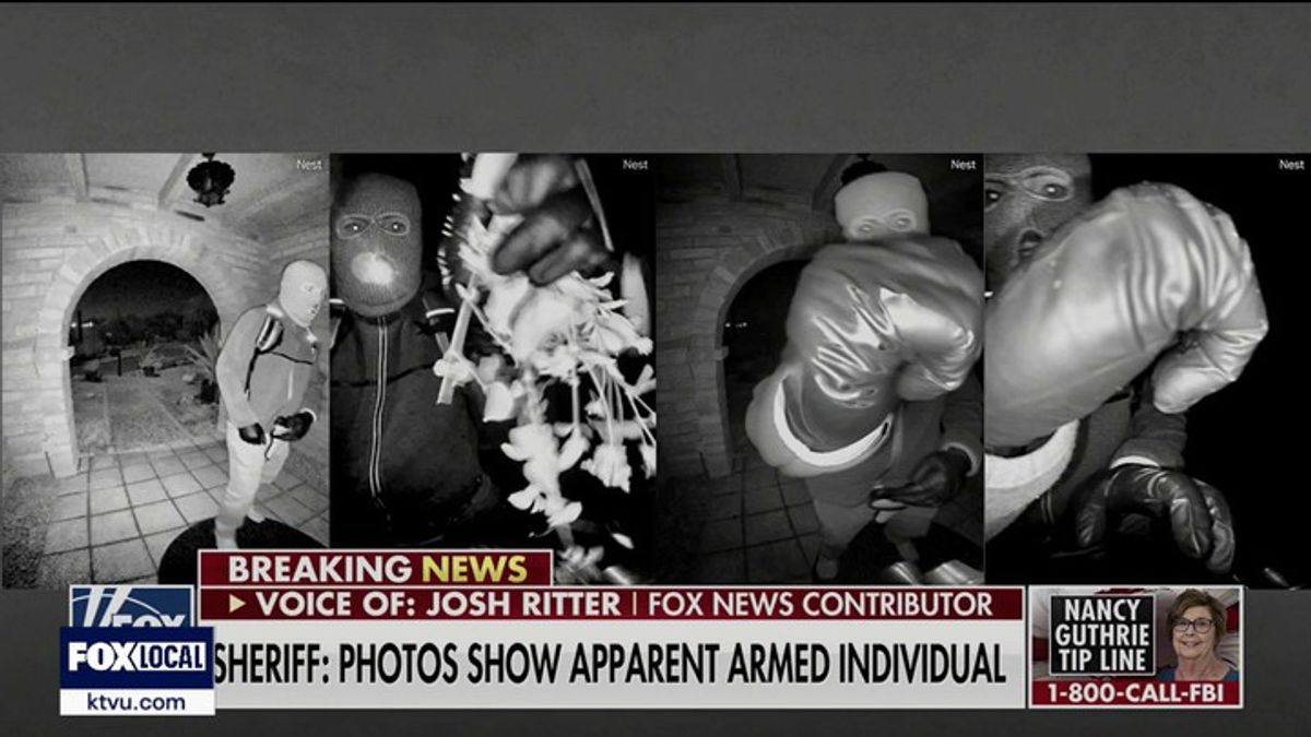 New photos show armed, masked man on Nancy Guthrie's doorstep ...