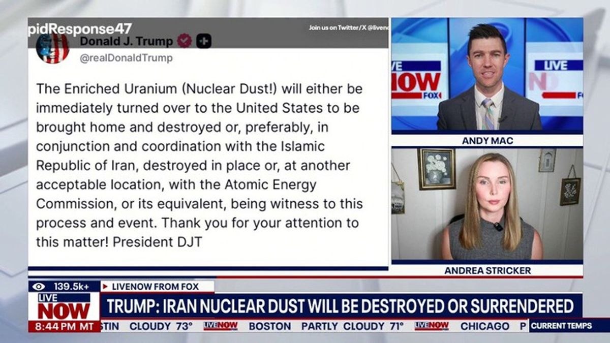 Trump says outlines plan for Iran's nuclear dust | Haystack News