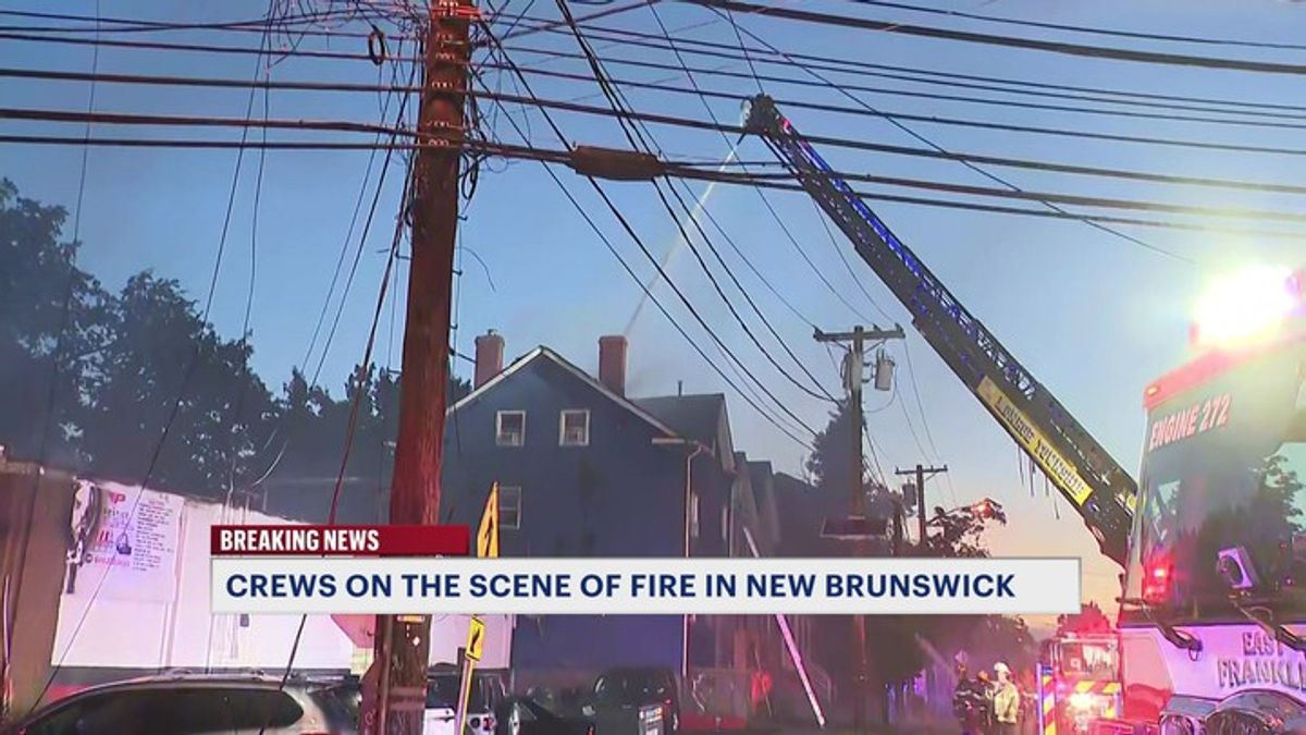 Auto service shop fire in New Brunswick prompts road closures and heavy ...