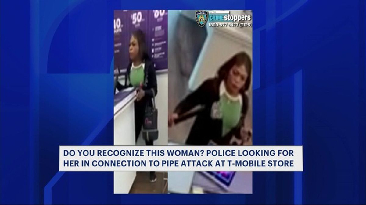 Woman on the run after brutal metal pipe attack inside T-Mobile in Mt ...