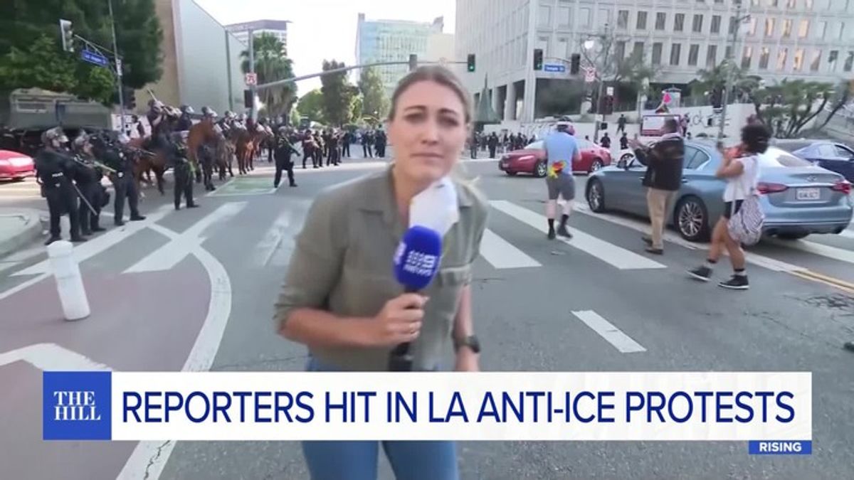 LA riot reporter gets shot with rubber bullet | Haystack News