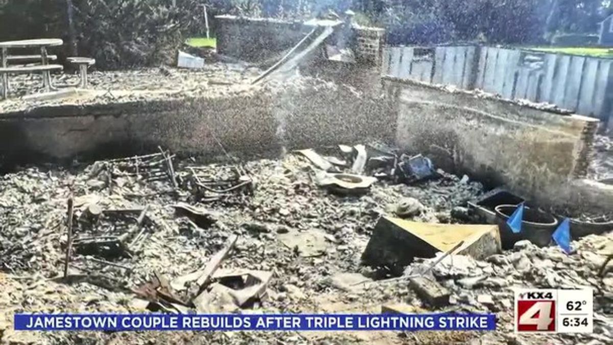 Jamestown couple rebuilds after lightning destroys longtime family home ...