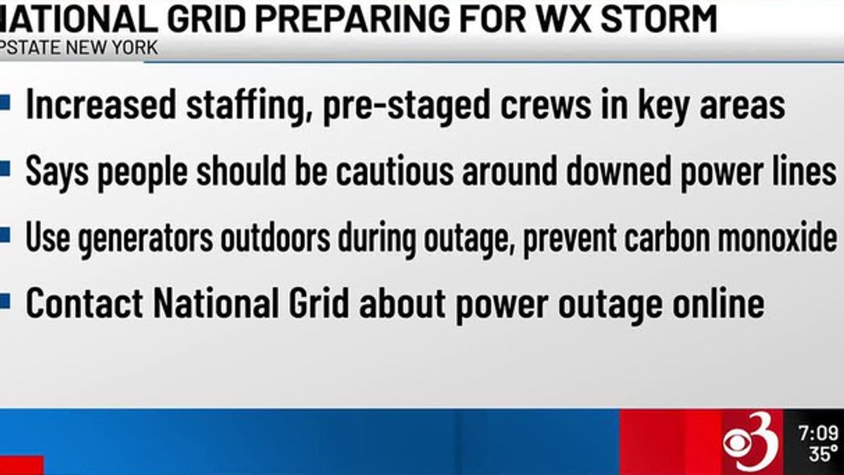 New York National grid preparing for winter storm | Haystack News