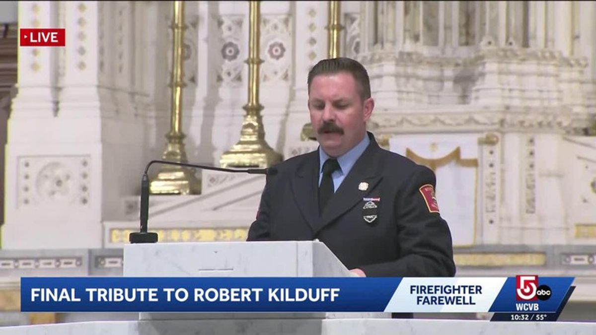 Fellow firefighters speak at funeral Mass for Robert Kilduff Jr ...