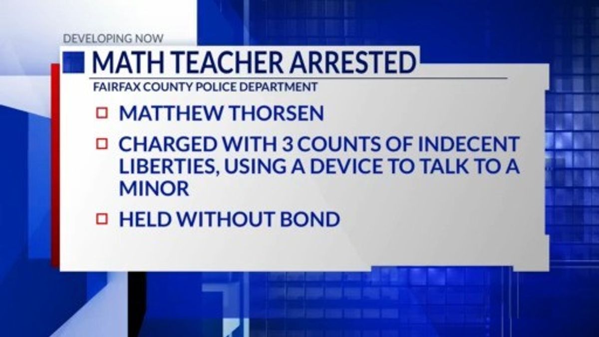 Math teacher arrested for inappropriate behavior with student: Fairfax ...