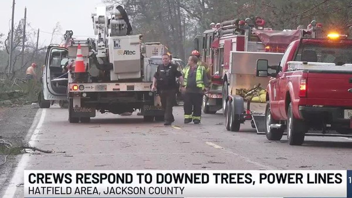 Tornado strikes Hatfield, damages trees and power lines | Haystack News