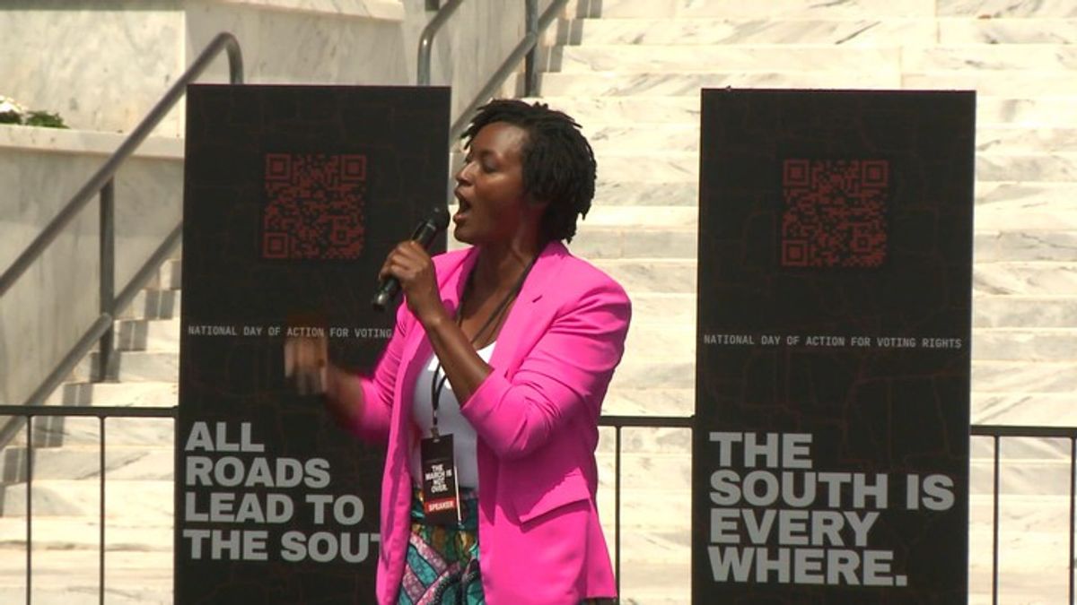 Leaders protest the Supreme Court ruling that throws out nearly all of ...