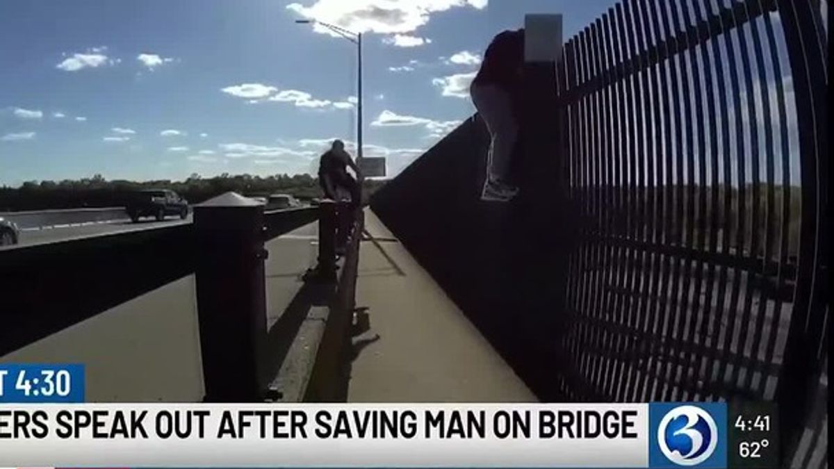 Groton police officers save man from Gold Star Bridge with promise of a ...