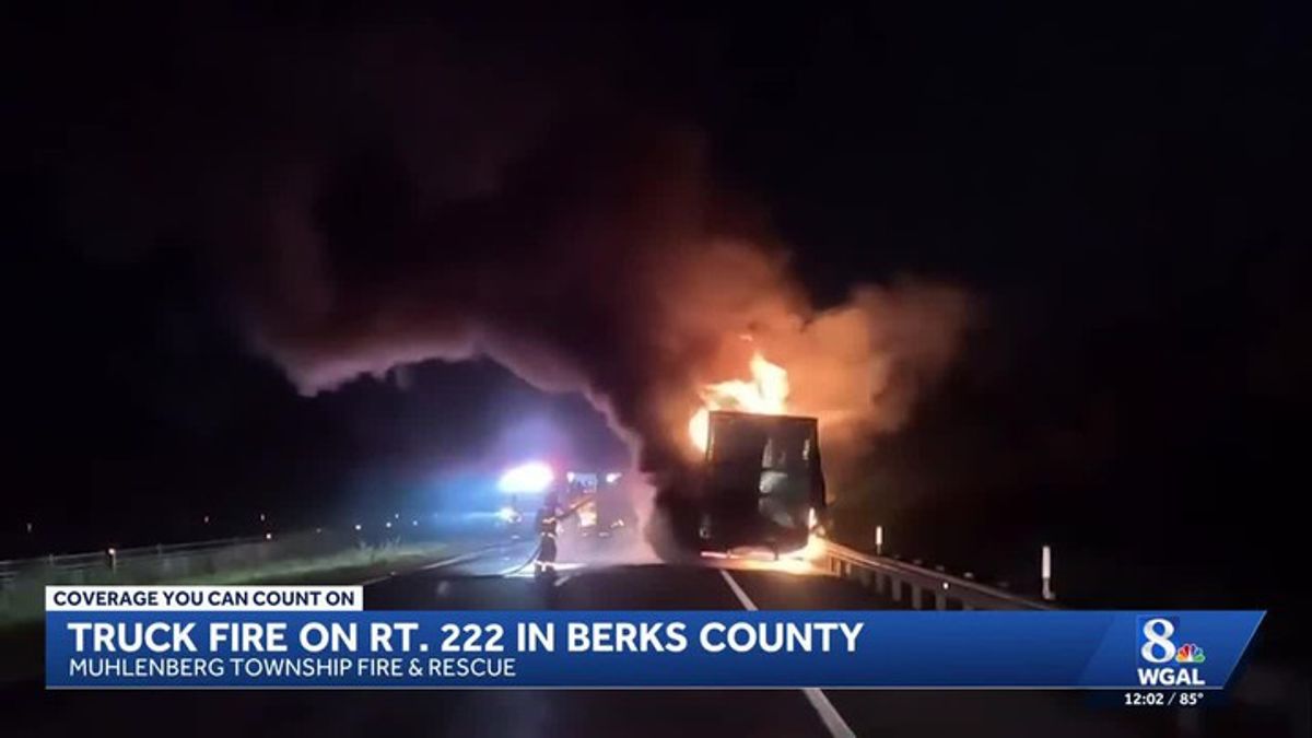 Tractor-trailer hauling Turkey Hill iced tea catches fire on Route 222 ...