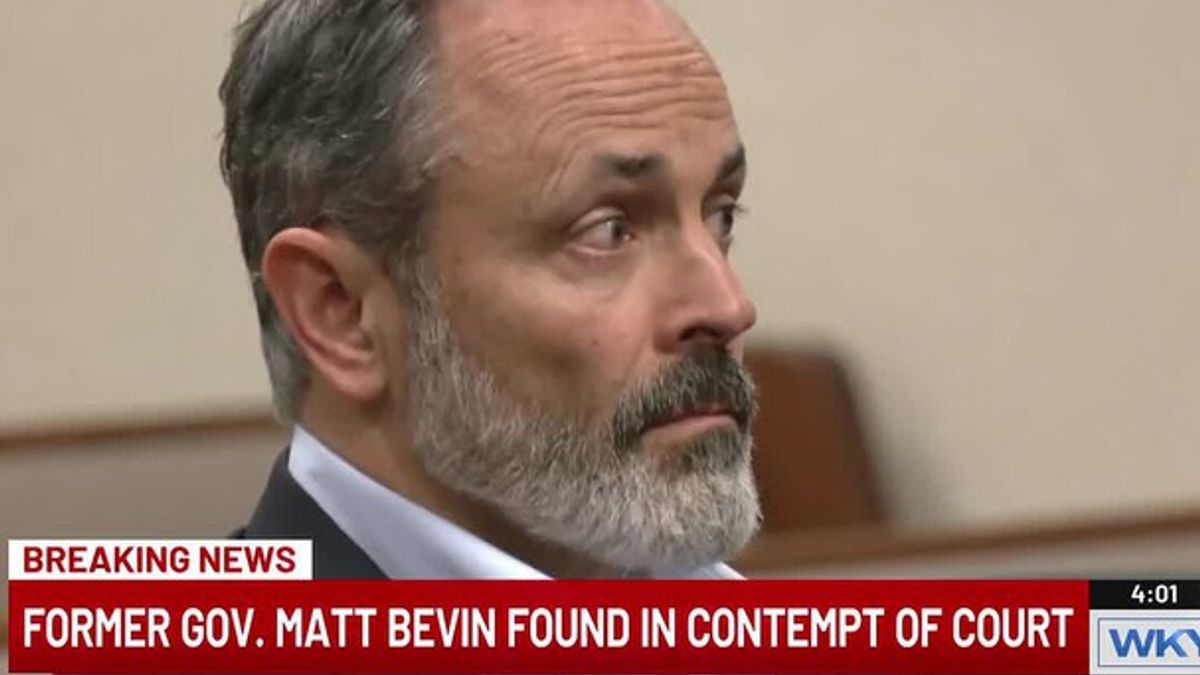 Former Ky. Gov. Matt Bevin found in contempt of court; sentenced to ...
