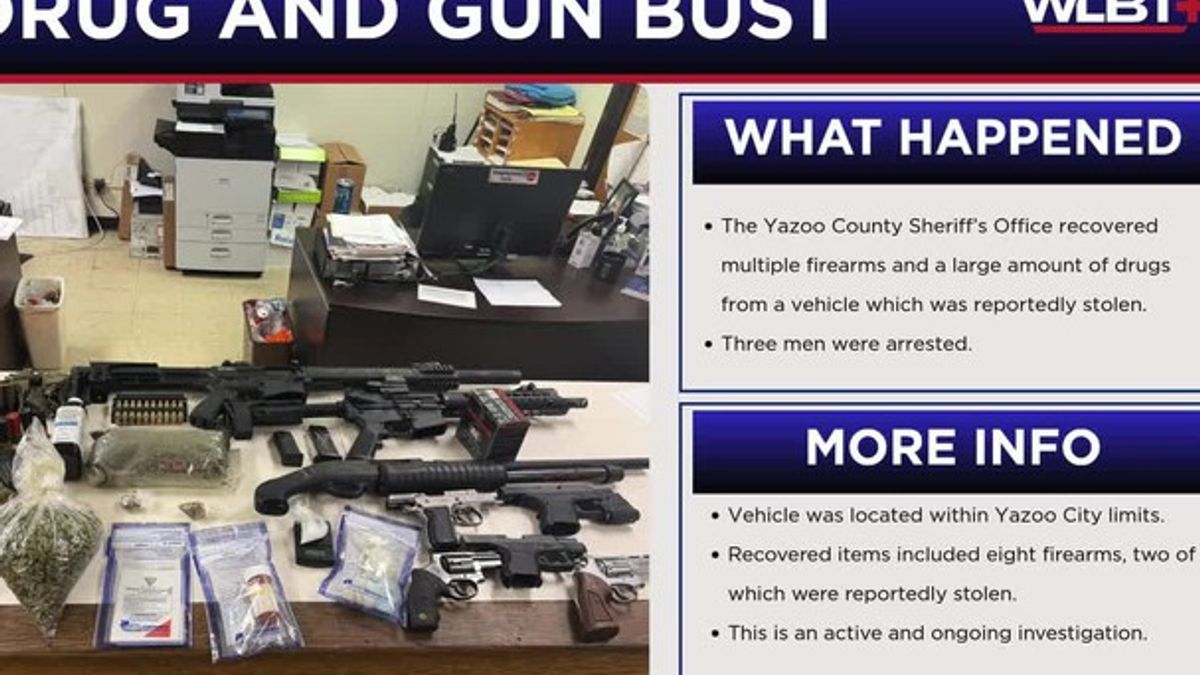 Three arrested after large drug and gun bust in Yazoo City | Haystack News