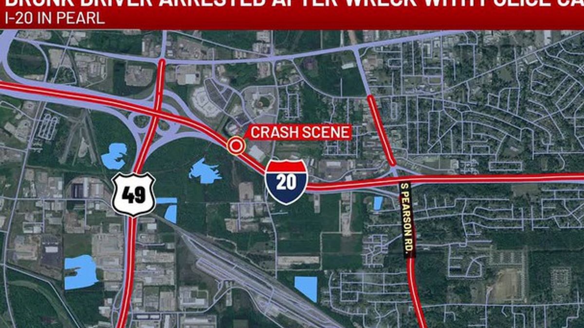 Pearl police car hit by drunk driver on I-20 | Haystack News