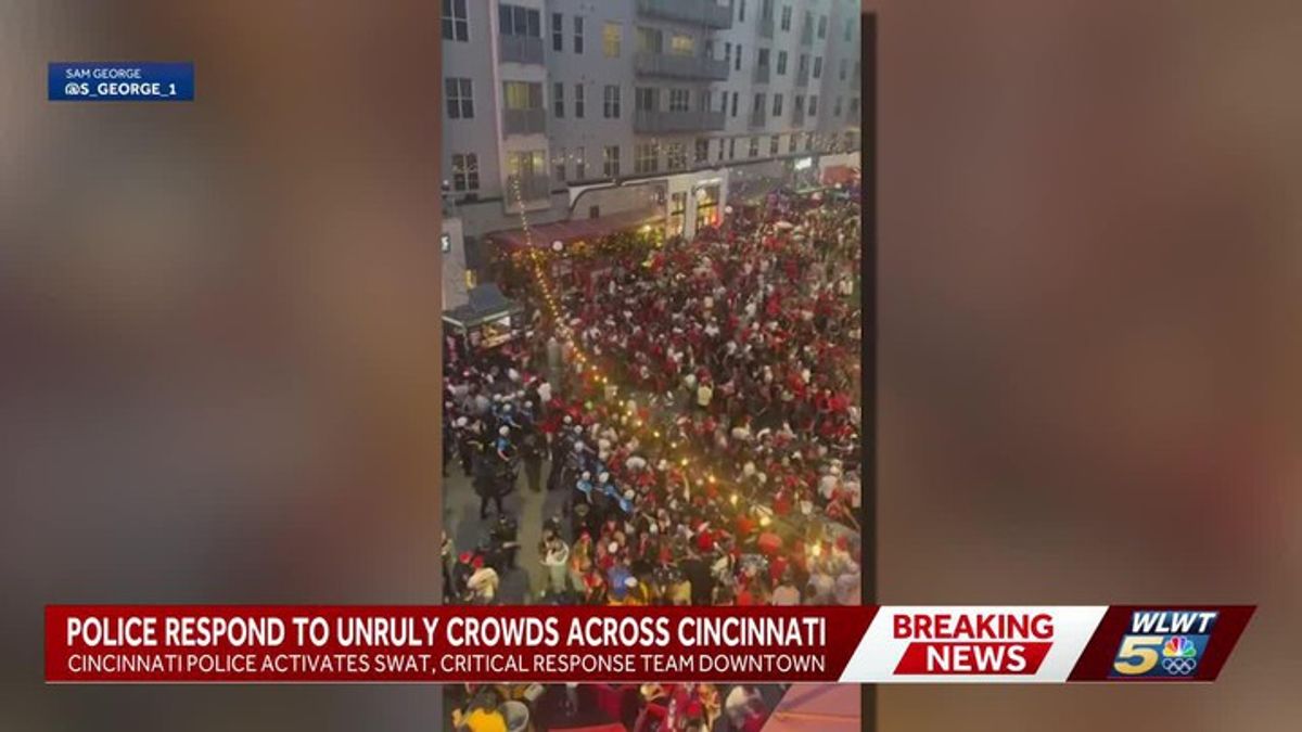 Cincinnati police respond to unruly crowds on Opening Day; video shows ...