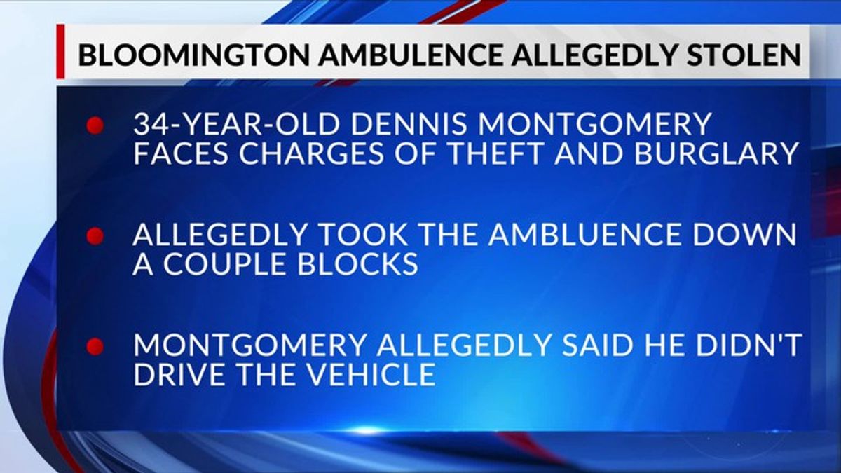Bloomington ambulance allegedly stolen | Haystack News