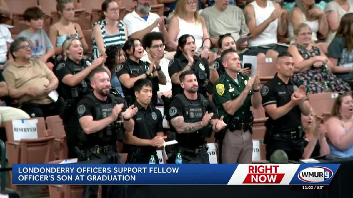 Londonderry police officers support fellow officer's son at graduation ...