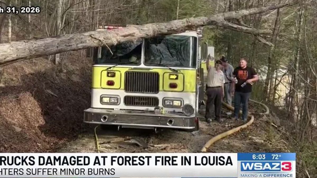 Two fire trucks damaged, firefighters suffer minor burns at forest fire ...