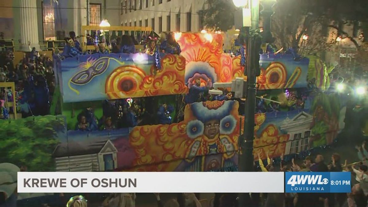 Krewe of Oshun: Celebrating our Traditions Float rolls past Gallier ...