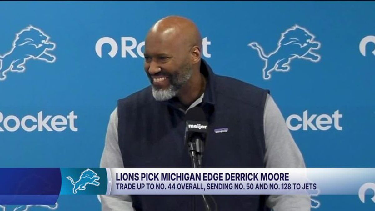 Lions trade up to draft Michigan's Derrick Moore in second round ...