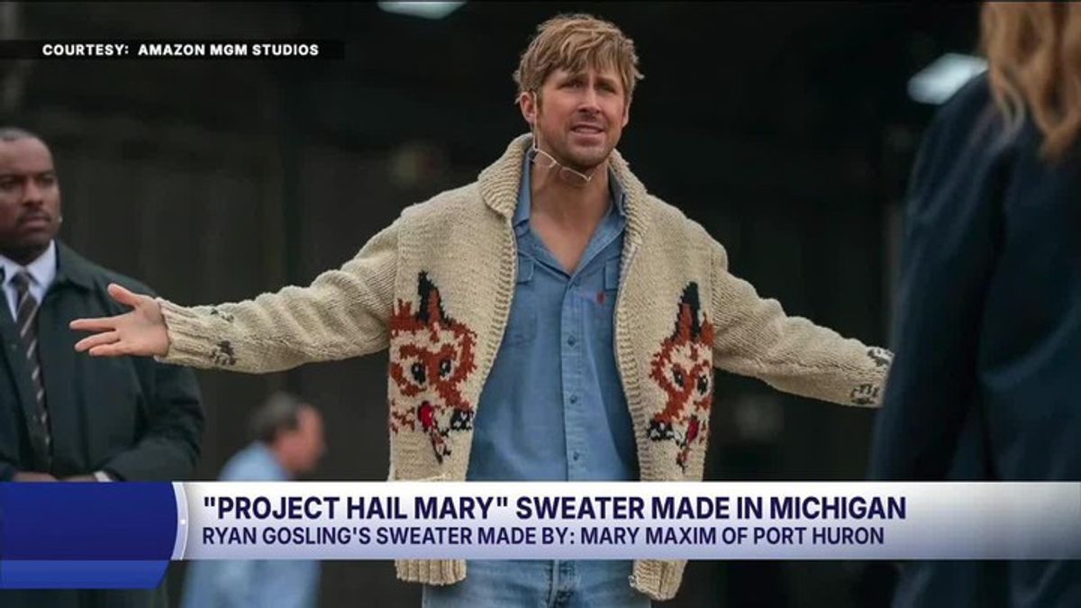 Iconic 'Project Hail Mary' sweater is from this family-owned Michigan ...