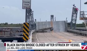 Black Bayou Pontoon Bridge closed after being impacted by vessel ...