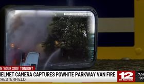 Helmet camera video captures Chesterfield firefighters extinguish van ...