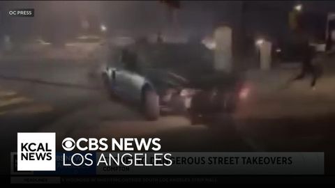 Video shows car crash into group of onlookers during Compton street ...