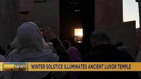 Winter solstice's first rays of sun align with ancient Luxor temple ...