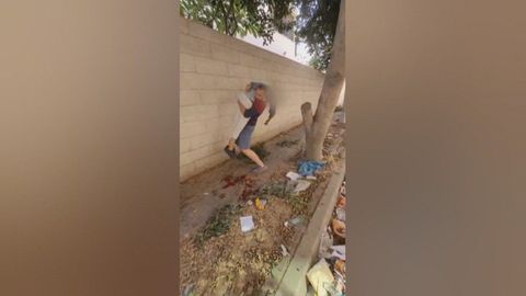 Journalist Rami Abu Jamous left his home in northern Gaza after being ...