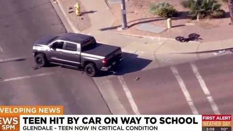 Teen hit by car on his way to Glendale school, critically injured ...