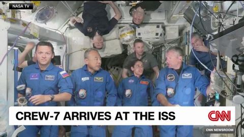 Astronauts from four different space agencies welcomed at ISS ...