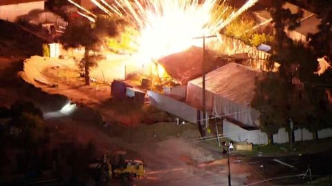 House officials say is ‘essentially a bomb’ explodes as firefighters ...