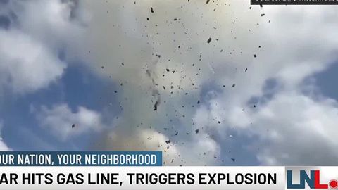 Car hits gas line, triggers explosion | Haystack News